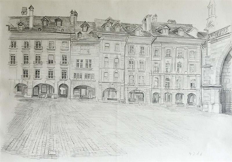 Zeichnungen mit Bleistift unmittelbar vor dem Motiv | Richard Abegg