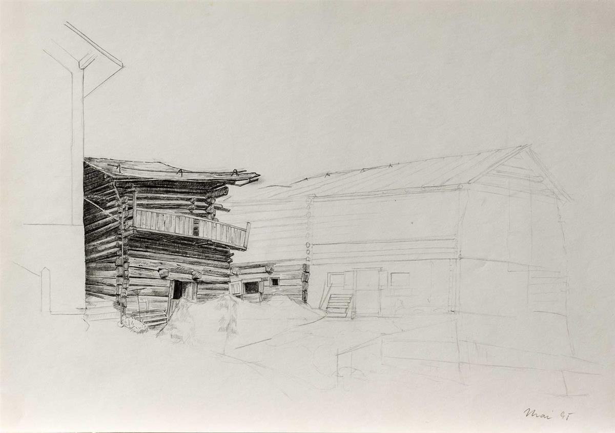 Zeichnungen mit Bleistift unmittelbar vor dem Motiv | Richard Abegg